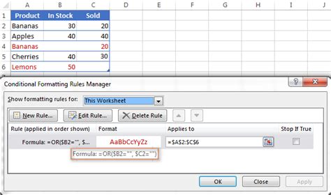 logical functions in excel and or xor and not
