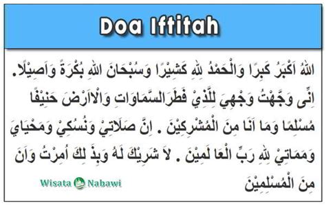 Doa Iftitah Yang Diajarkan Nabi Bacaan Arab Latin Dan Artinya Catat 8