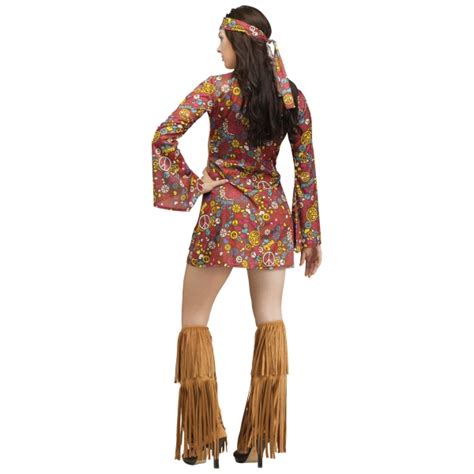 Costume Hippie Woodstock Deguisement Femme Adulte
