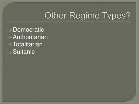 Democracy And Regime Types