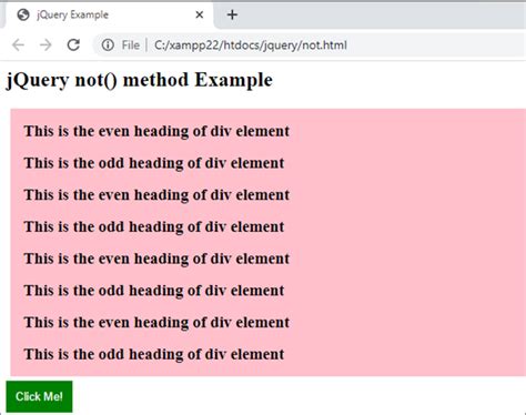 jquery not method codingtag