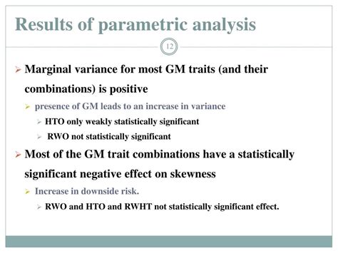 Ppt Genetic Modification And Yield Risk In Corn Parametric And Non