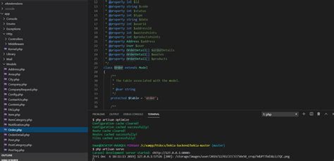 reflectionexception 1 class app models order does not exist although