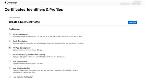 steps to create ios developer and distribution certificates with and