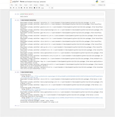 python 02 ติดตั้ง tensorflow และ keras cop psu it blog