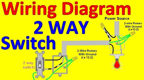 2 Way Light Switch Wiring Diagrams Youtube