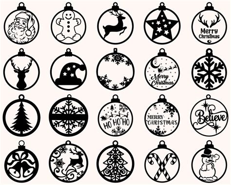 20 Christmas Ornament Svg Bundle Christmas Svg Christmas Ornaments