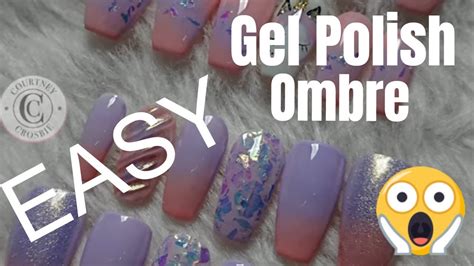 How To Ombre With Gel Polish Quick And Easy Gel Polish OmbrÉ 😍 Youtube
