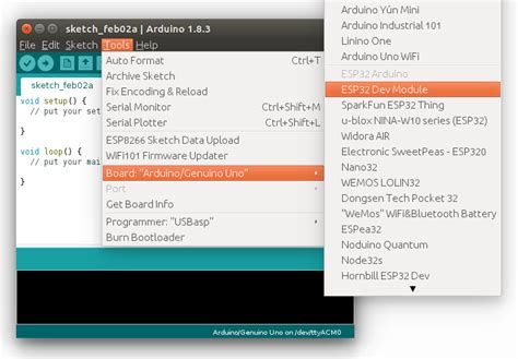 installing esp32 board in arduino ide on ubuntu linux
