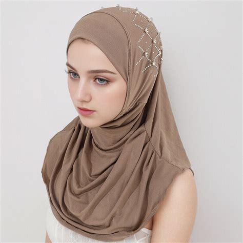 Muslim Hijab One Piece Amira Scarf Wrap Pull On Ready Instant Headscarf