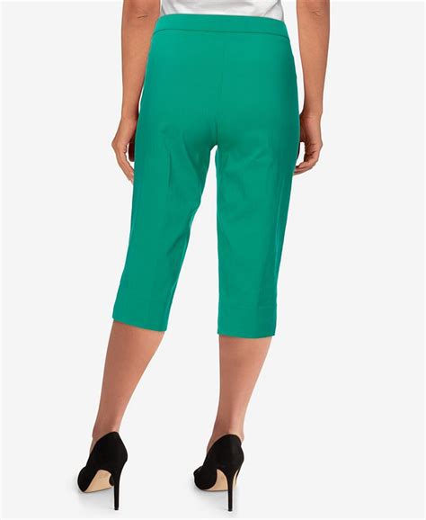 Alfred Dunner Womens Missy Savannah Allure Stretch Slim Fit Capri