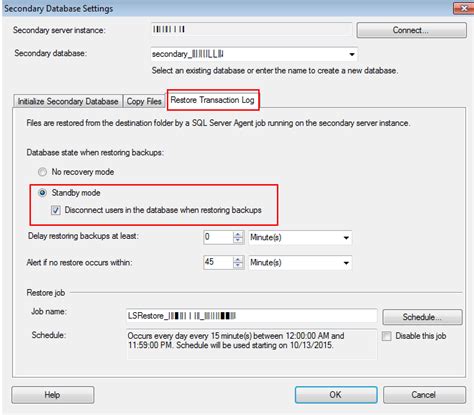 how to configure sql server transaction log shipping