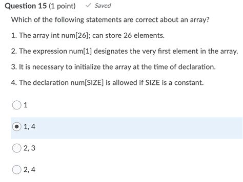 solved question 1 1 point which of the following correctly