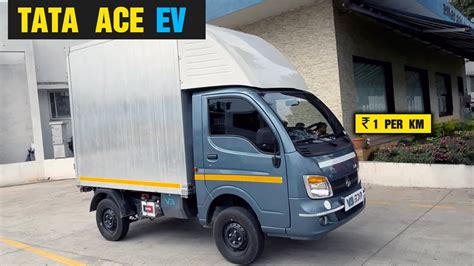 160 Km In Single Charge Tata Ace Ev Tata Ace Electric Youtube
