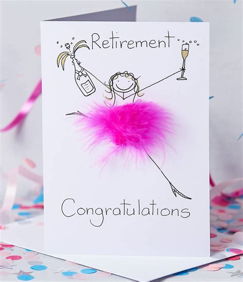 Handmade Personalised 3d Fluffy Retirement Congratulations Card By All