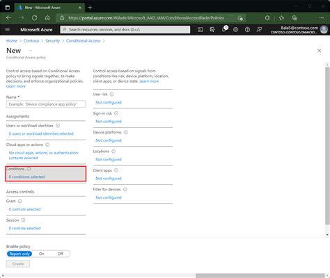 conditions in conditional access policy azure active directory