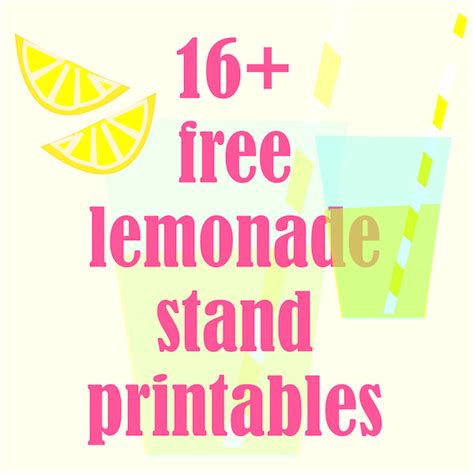 Lemonade Stand Signs Printable