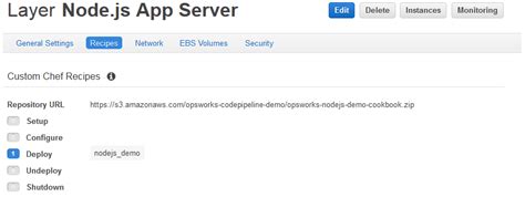 step 2 configure your stack and layer to use custom