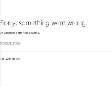 permissions sharepoint error page sorry something went wrong with