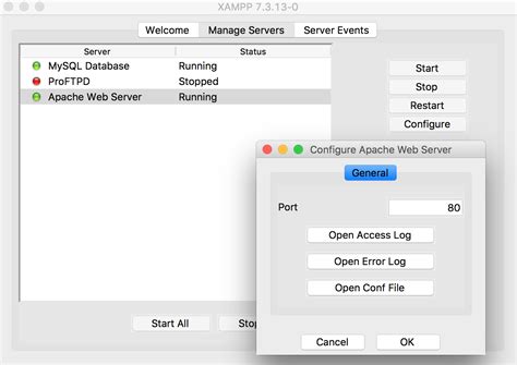apache web server not starting in xampp mac unbrick id
