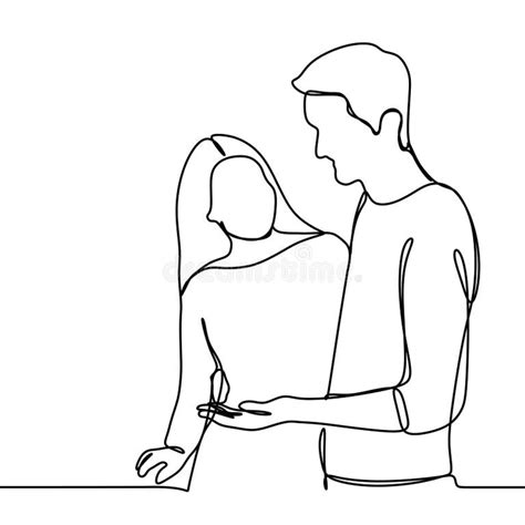 Continuous Line Drawing Conversation Stock Illustrations 1 128