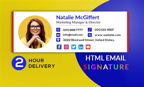 do unique clickable html signature gmail outlook signature by mail