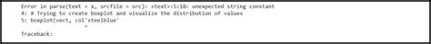 how to fix unexpected string constant in r geeksforgeeks