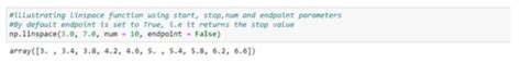 numpy linspace a quick glance of numpy linspace with examples