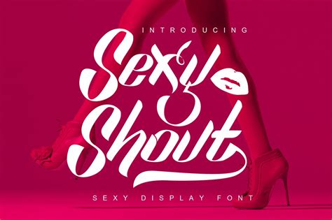 sexy shout ~ display fonts ~ creative market