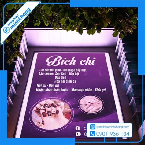 49 Mẫu Bảng Hiệu Nail Mi Đẹp Thiết Kế Độc Đáo Bảng Hiệu Minh Khang