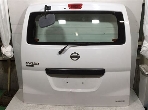 【やや傷や汚れあり】nv200バネット Vm20 M20 Vnm20 バックドア リアゲート アンダーミラー付 白qm1 トリムw デリカバン