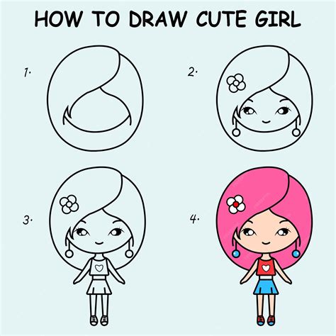 Passo A Passo Para Desenhar Uma Menina Bonita Tutorial De Desenho Uma