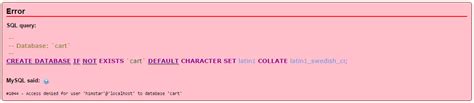 how to fix phpmyadmin error 1044 access denied for user