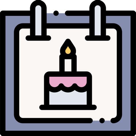 Icono De Cumpleaños Detailed Rounded Lineal Color