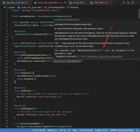 the argument type modalroute can t be assigned to the parameter