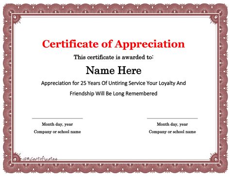 30 Free Certificate Of Appreciation Templates And Letters