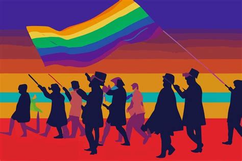 Premium Vector Lgbt People Against Human Rights Discrimination Parade