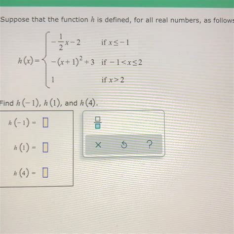 📈suppose that the function h is defined for all real