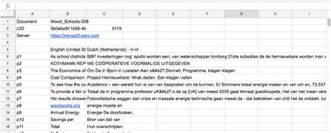 using csv for translation