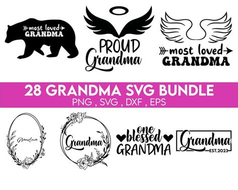 Grandma Svg Bundle Blessed Grandma Svg Grandma Heart Svg Etsy