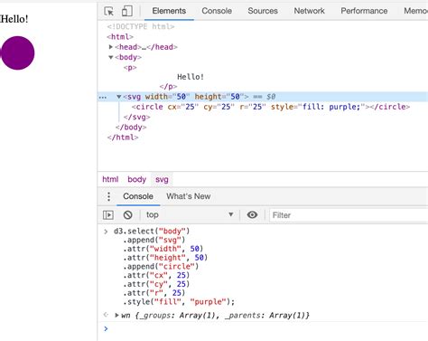 d3 create an svg element without appending createsvg