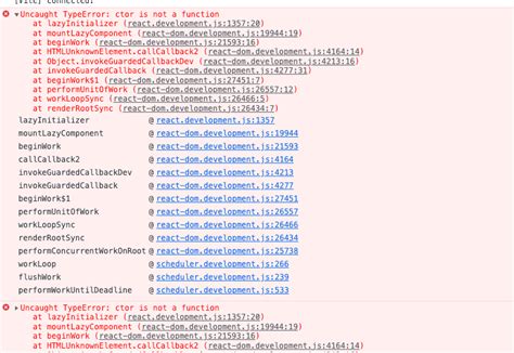 vite4 react hmr error uncaught typeerror ctor is not a function