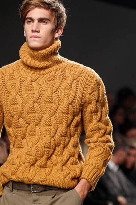 Orange Turtleneck Sweater Mens Hassan Rodrigues