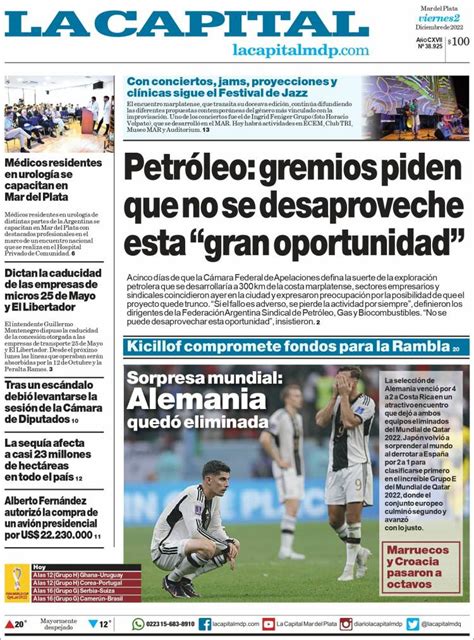 Periódico Diario La Capital Mar Del Plata Argentina Periódicos De