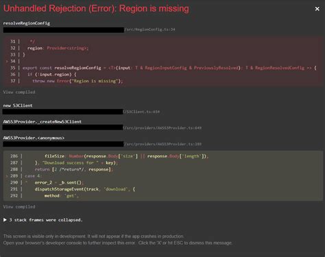 reactjs missing region error with aws amplify storage and react