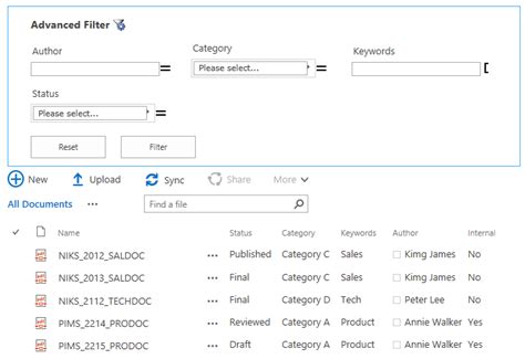 sharepoint list advanced filter tutorial