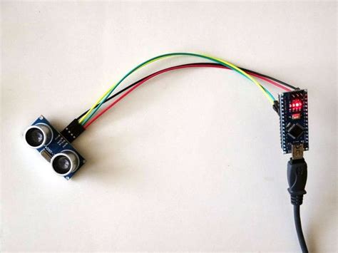 arduino nano ultrasonic ranger ping with visuino