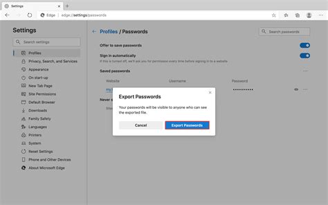 How To Export Passwords From Edge And Import Them Into Passwarden