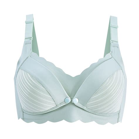 Women Sexy Lace Sleep Cotton Nursing Bra Front Open Seamless