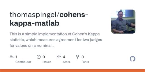 Github Thomaspingel Cohens Kappa Matlab This Is A Simple